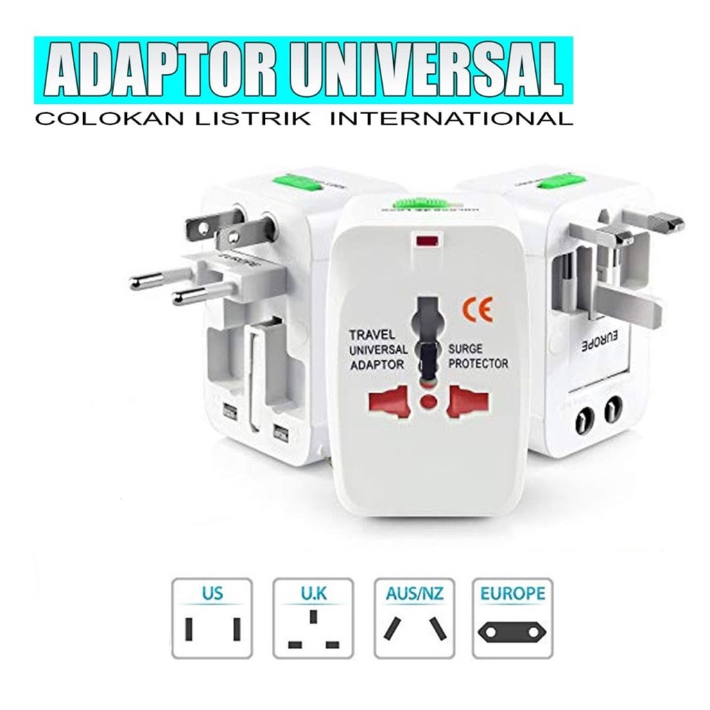 Jual Universal Travel Adapter / All IN1 Home Adaptor Traveler EU AU UK ...