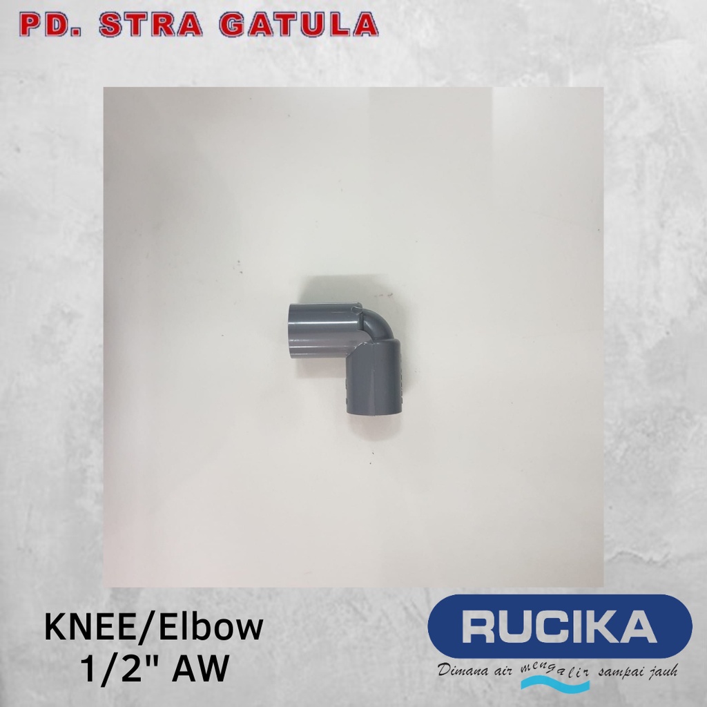 Jual KNEE/ELBOW 1/2" FITTING PIPA PVC MERK RUCIKA AW | Shopee Indonesia