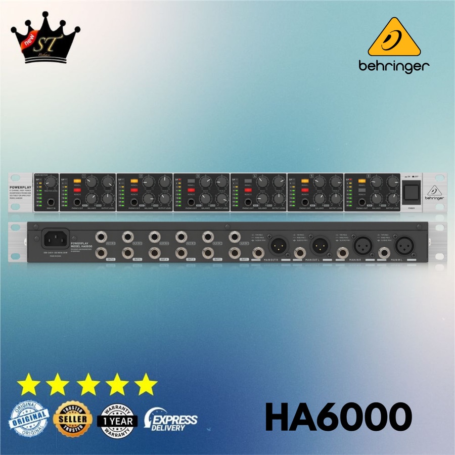 Jual Behringer HA6000 HA-6000 Headphone Amplifier Splitter Distributor ...