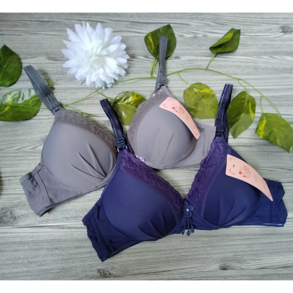 Jual BH Bra Busa Bordir Bunga | BH Tanpa Kawat Kait 2 | size 34-36-38 ...