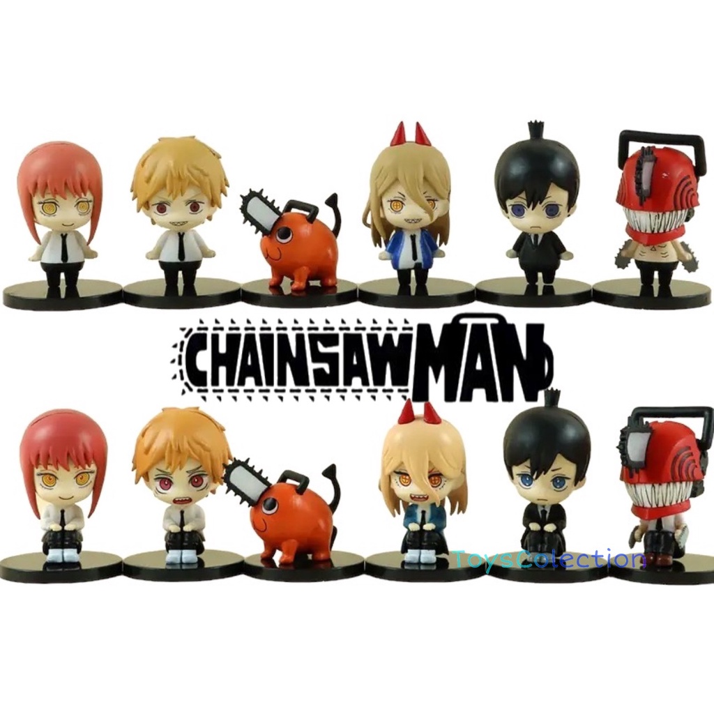 Jual ACTION FIGURE CHAINSAW MAN DENJI POWER POCHITA CHIBI SET 6 TOPPER ...