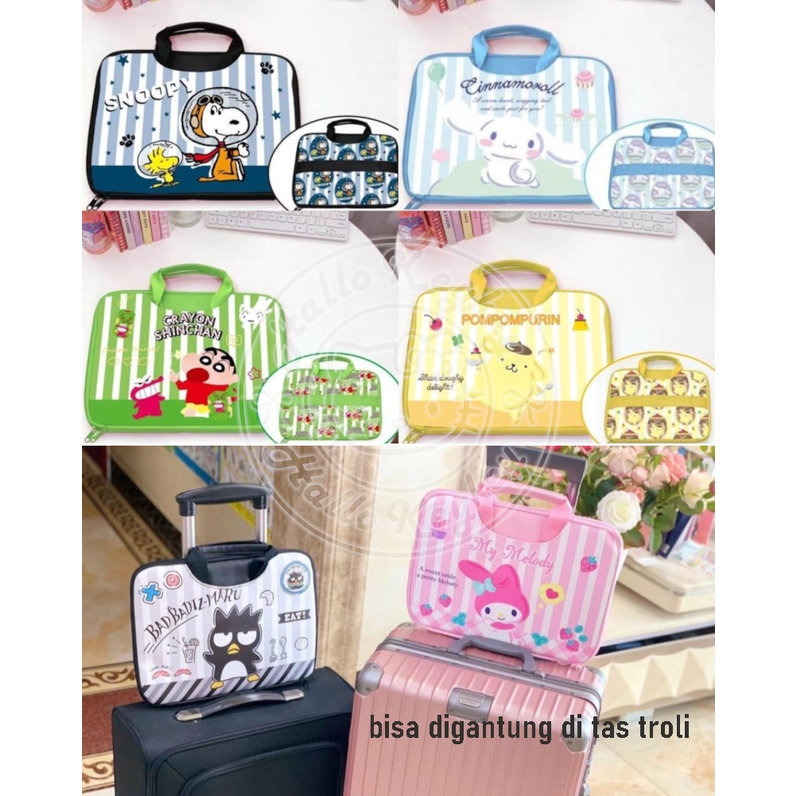 Jual tas laptop tablet 10 inch ~ 12.9 inch snoopy crayon pompompurin ...