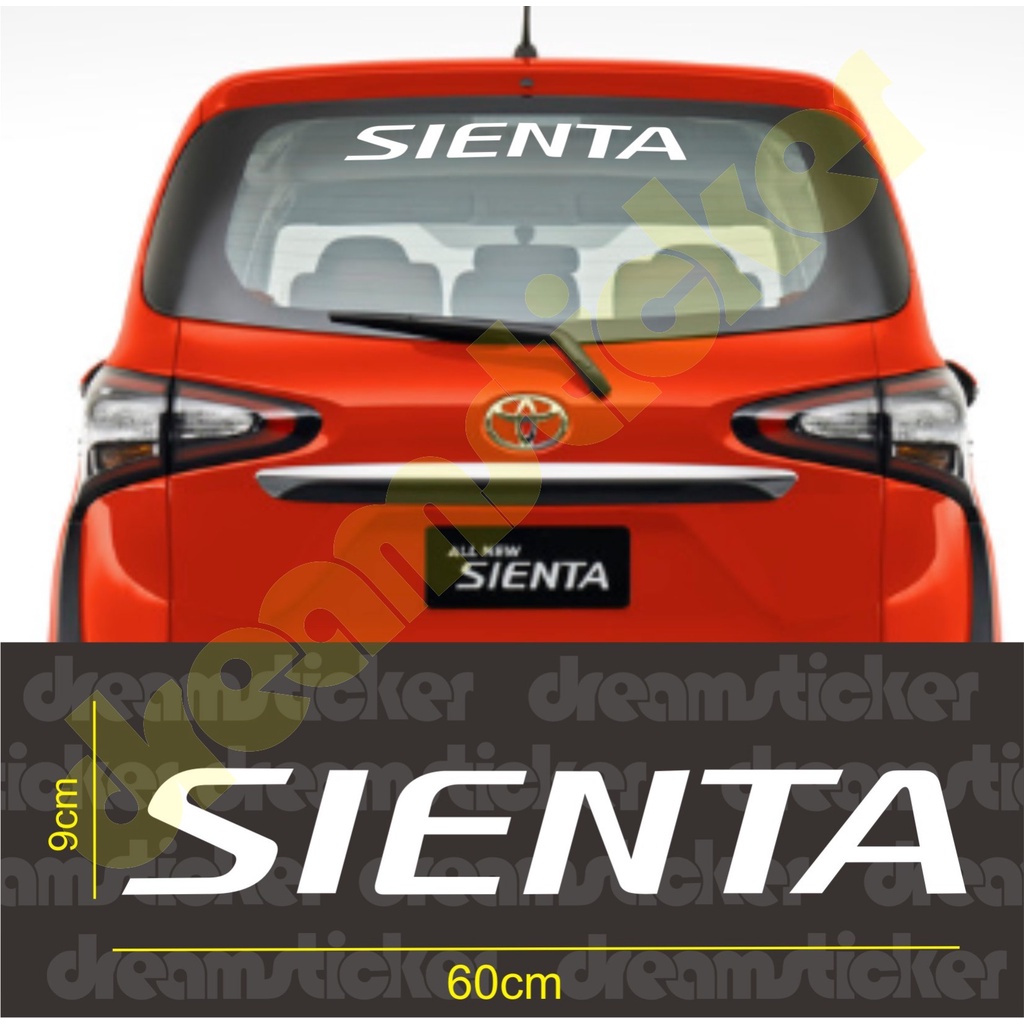 Jual Sticker Stiker Mobil Toyota Sienta Kaca Belakang | Shopee Indonesia