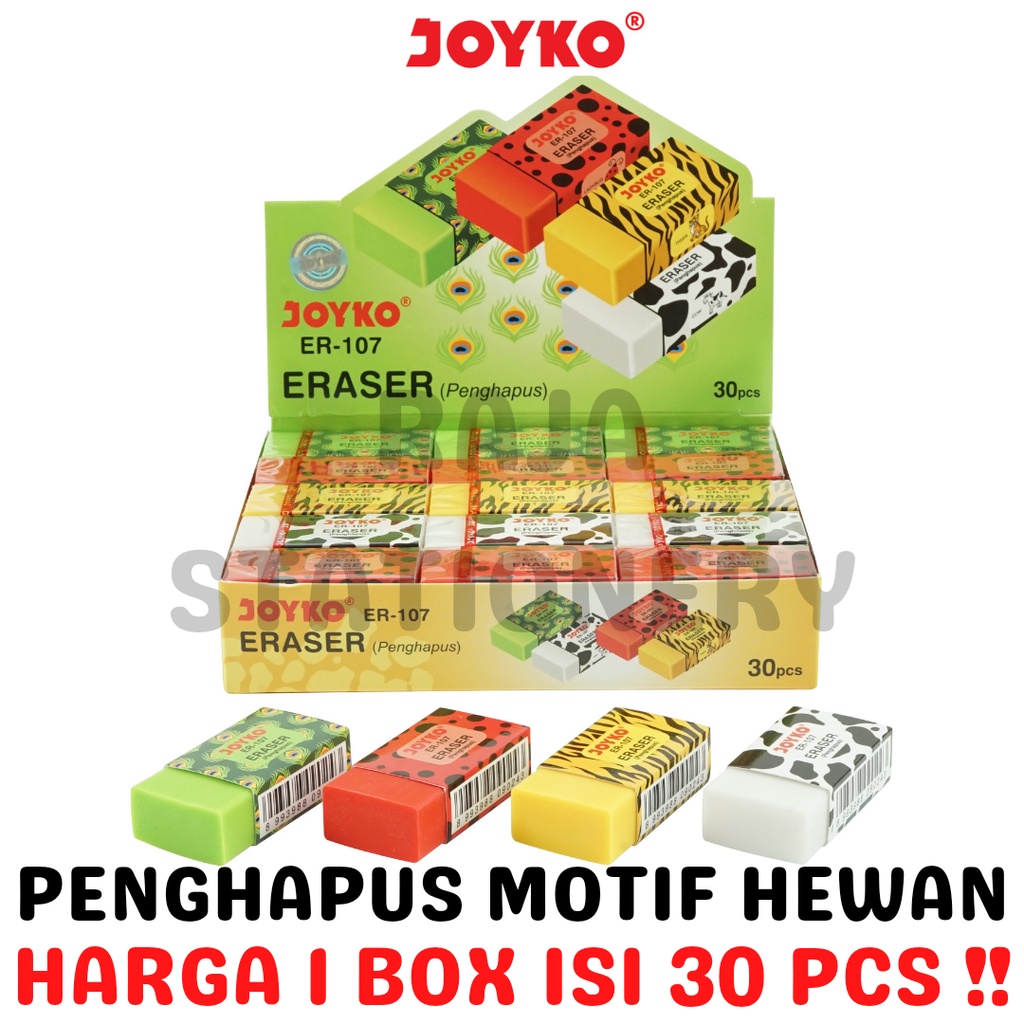 Jual JOYKO ERASER PENGHAPUS JOYKO MOTIF HEWAN BINATANG LUCU ER-107 [30PCS] | Shopee Indonesia