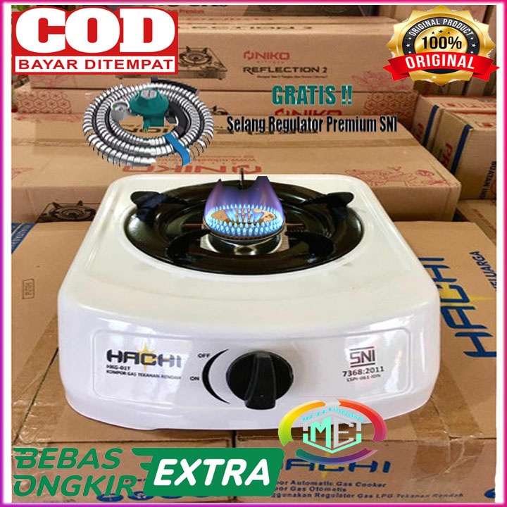 Jual Kompor HACHI 1 Tungku Teflon freee slang regulator bodi mewah lgan mantap bergaransi resmi ...