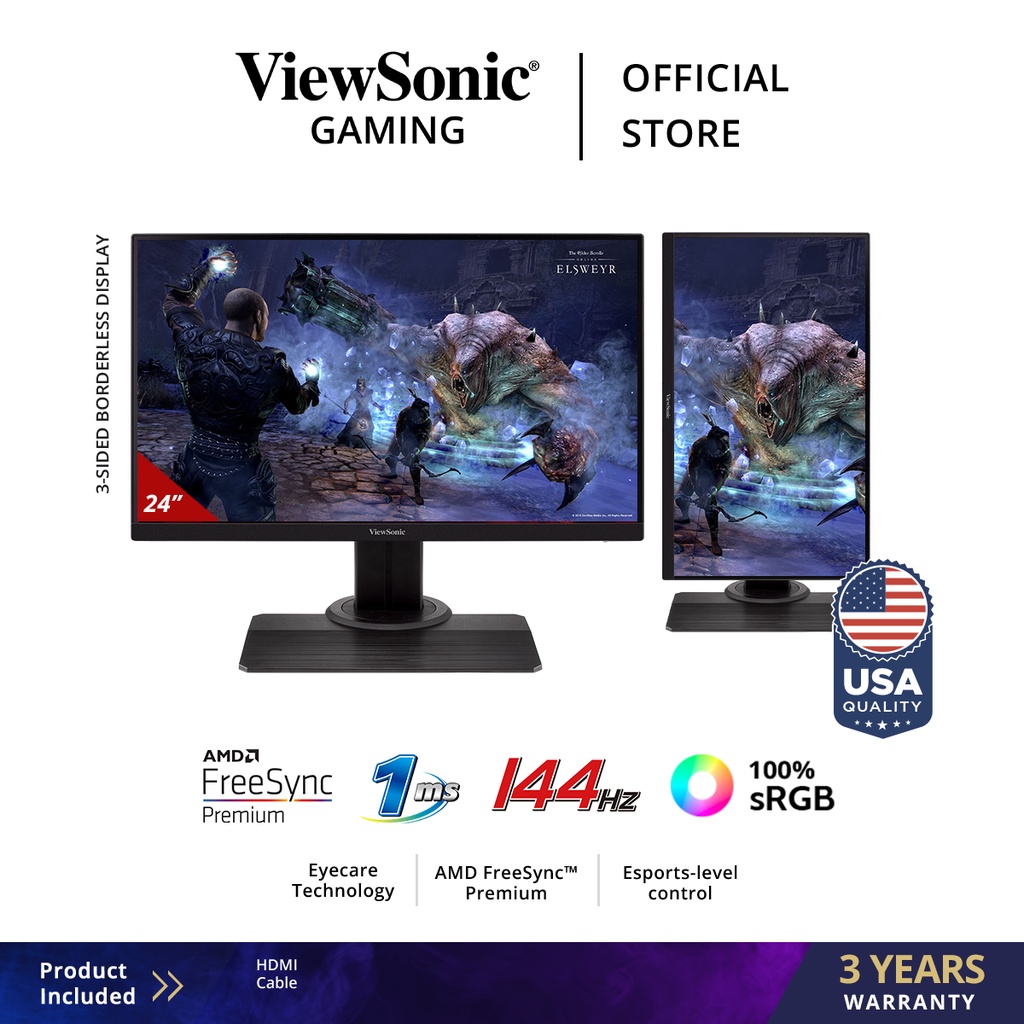 Jual ViewSonic 24" Gaming Monitor XG2405 | 144Hz | 1ms | SuperClear ...