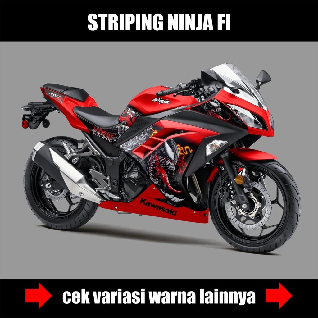 Jual STIKER STRIPING NINJA FI 250 OLD EDISI VENOM / STIKER DECAL SEMIFULL BODY MOTOR KAWASAKI ...