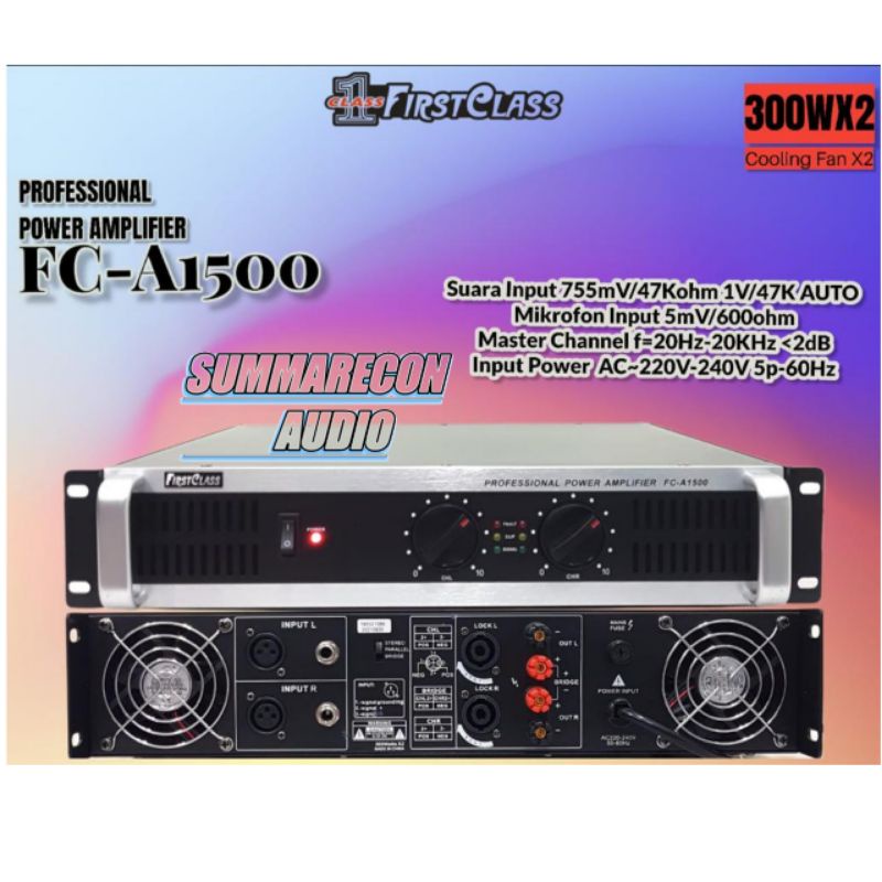 Jual Power Amplifier Firstclass FC A1500 Original Amplifier 2 Channel ...