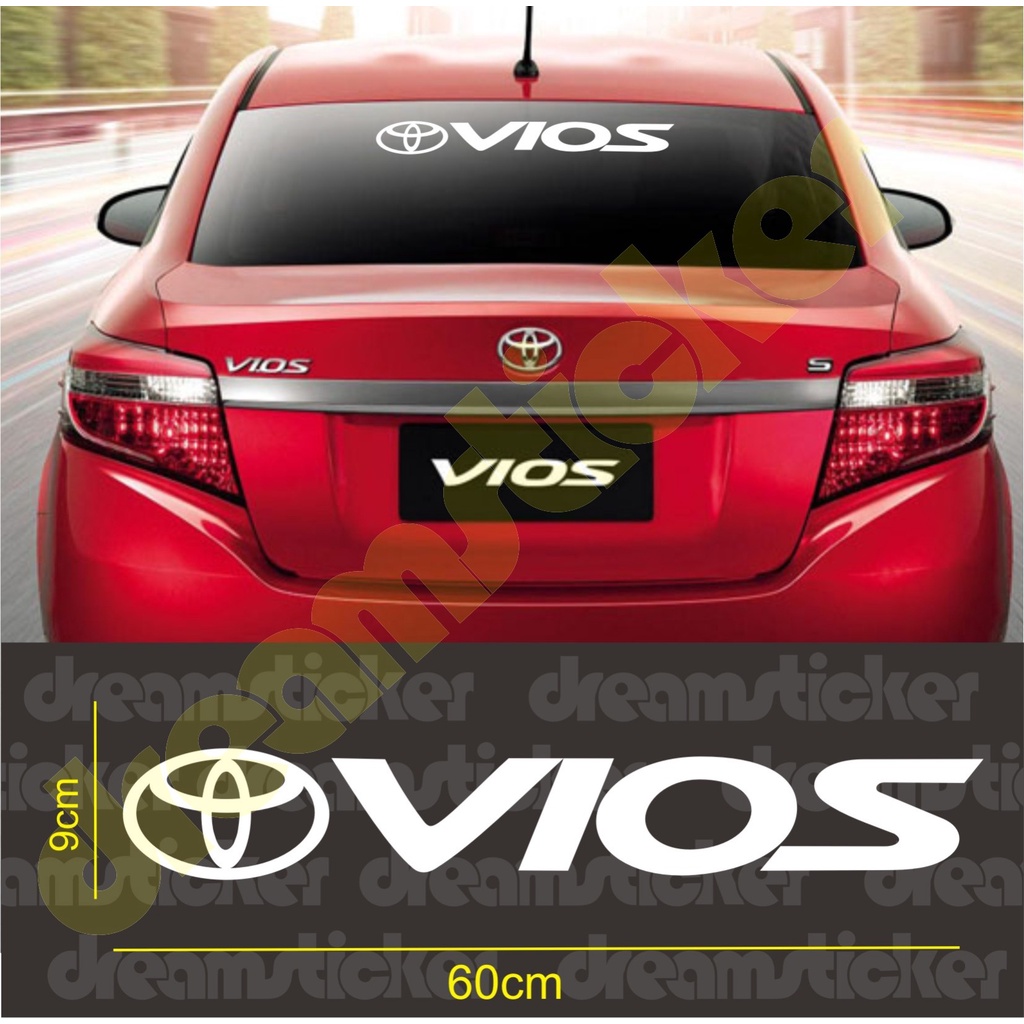 Jual Sticker Stiker Mobil Toyota Vios Kaca Belakang | Shopee Indonesia