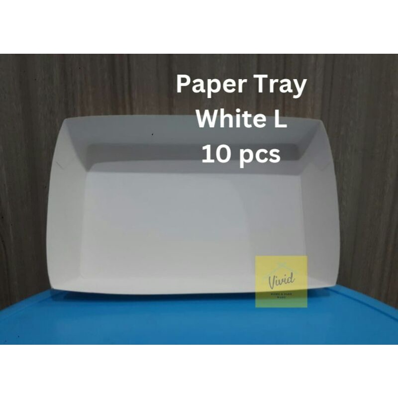 Jual Paper Tray - Nampan Kertas - Tray Kertas Putih L (10pcs) | Shopee ...