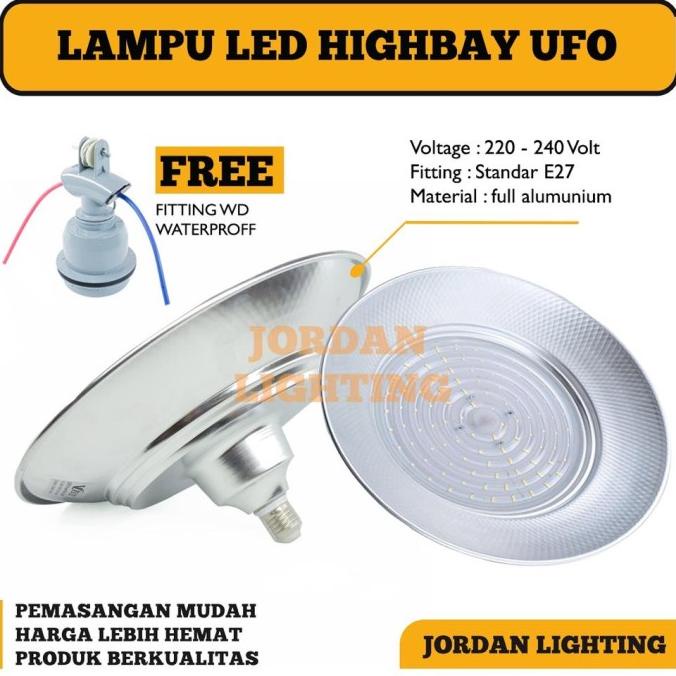 Jual LAMPU GAMING / LAMPU LED HIGHBAY INDUSTRI CAHAYA PUTIH 50 WATT 100 ...