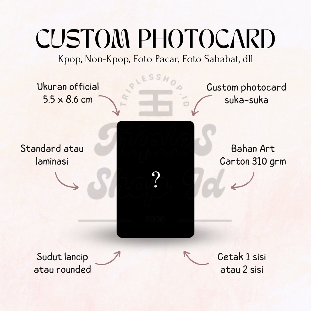 Jual [BISA COD] CETAK CUSTOM PHOTOCARD, PHOTOSTRIP, POLAROID, THANK YOU ...