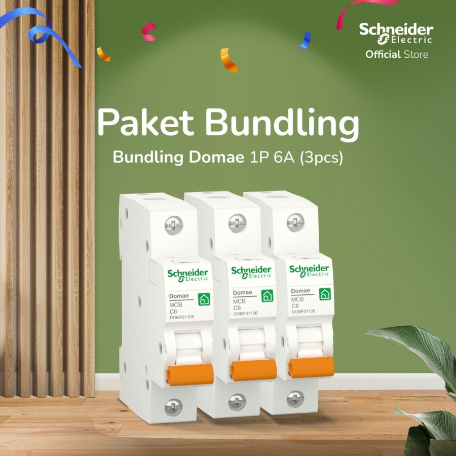 Jual Bundle Schneider Electric MCB DOMAE 6A(3Pcs) | Shopee Indonesia