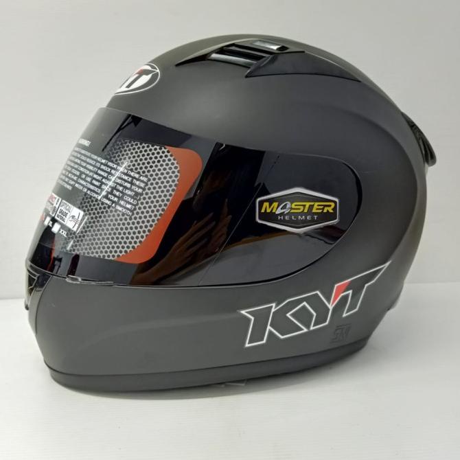 Jual HELM FULL FACE KYT R10 R-10 SOLID BLACK DOFF HELM KYT ORI SNI ...