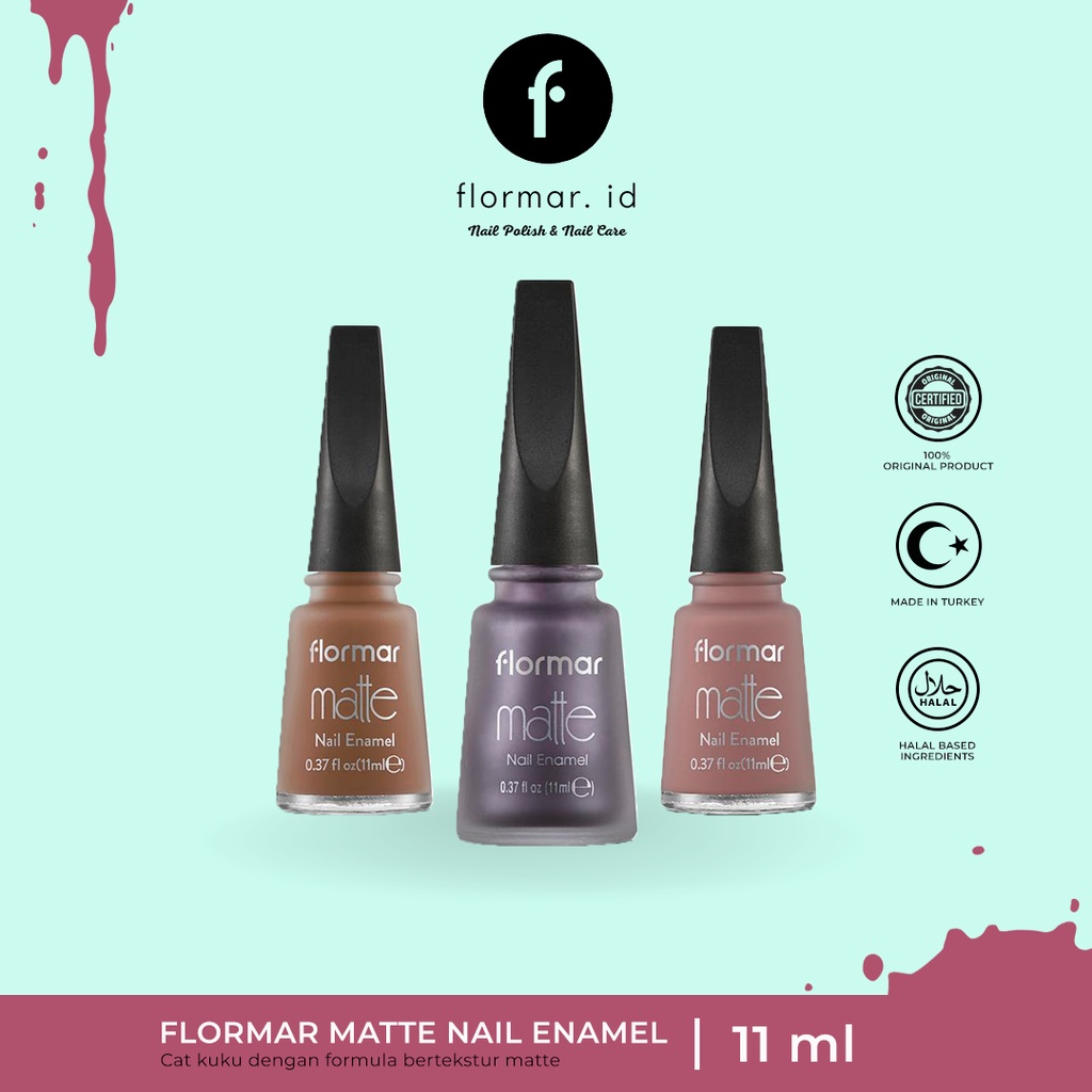Jual Kutek Flormar Matte Nail Enamel (M40-M50-M48-M32-M47-M39-M45-M38) | Shopee Indonesia