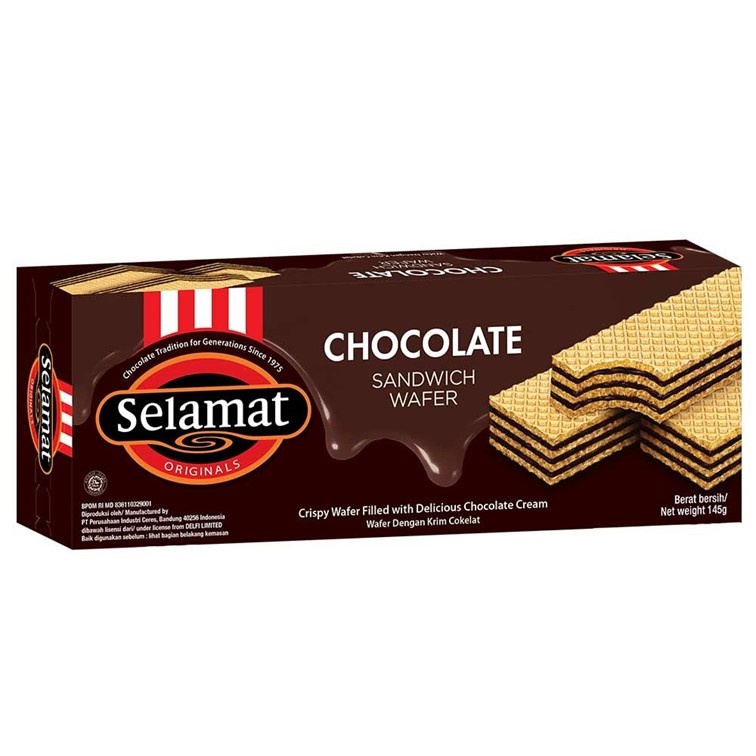Jual Selamat Wafer Chocolate Cream 145 g | Shopee Indonesia