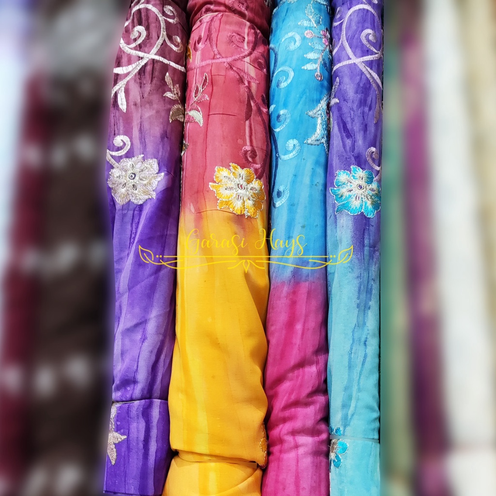 Jual Kain Double Haikom Embroidery Bordir Pinggiran Lebar 120 cm ...