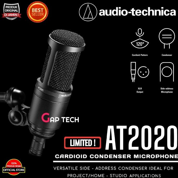 Jual Audio Technica AT2020 / AT 2020 CARDIOID CONDENSER MICROPHONE ...