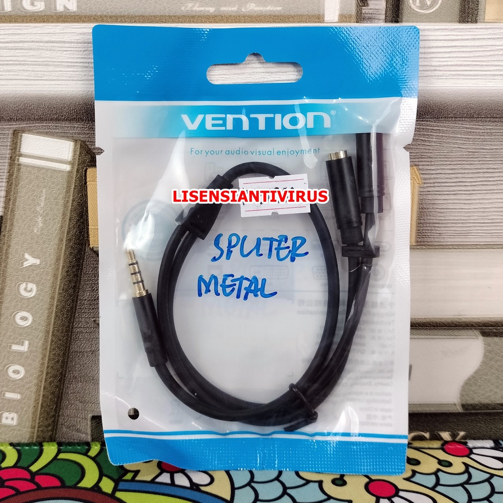 Jual Vention Kabel Splitter Audio 3.5mm Male to Audio Mic Female - BBV ...