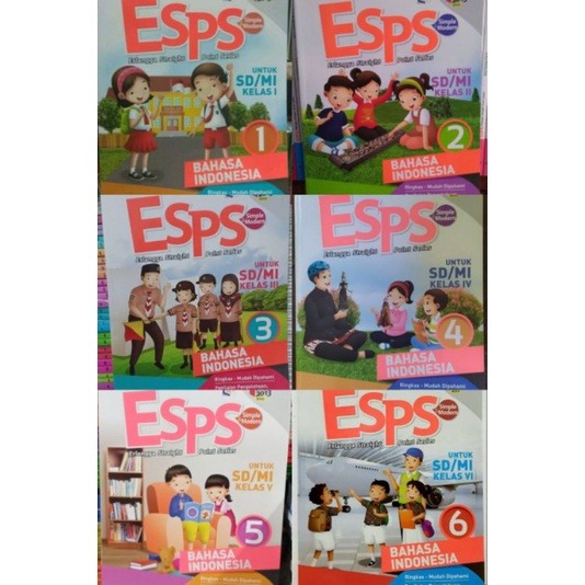 Jual Esps Bahasa Indonesia. SD/MI kelas 1, 2, 3, 4, 5, 6. K13 edisi revisi | Shopee Indonesia