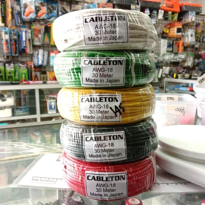 Jual kabel AWG18 made in JAPAN Cable ton awg 18 pcmelektrob9090 Buru Order | Shopee Indonesia