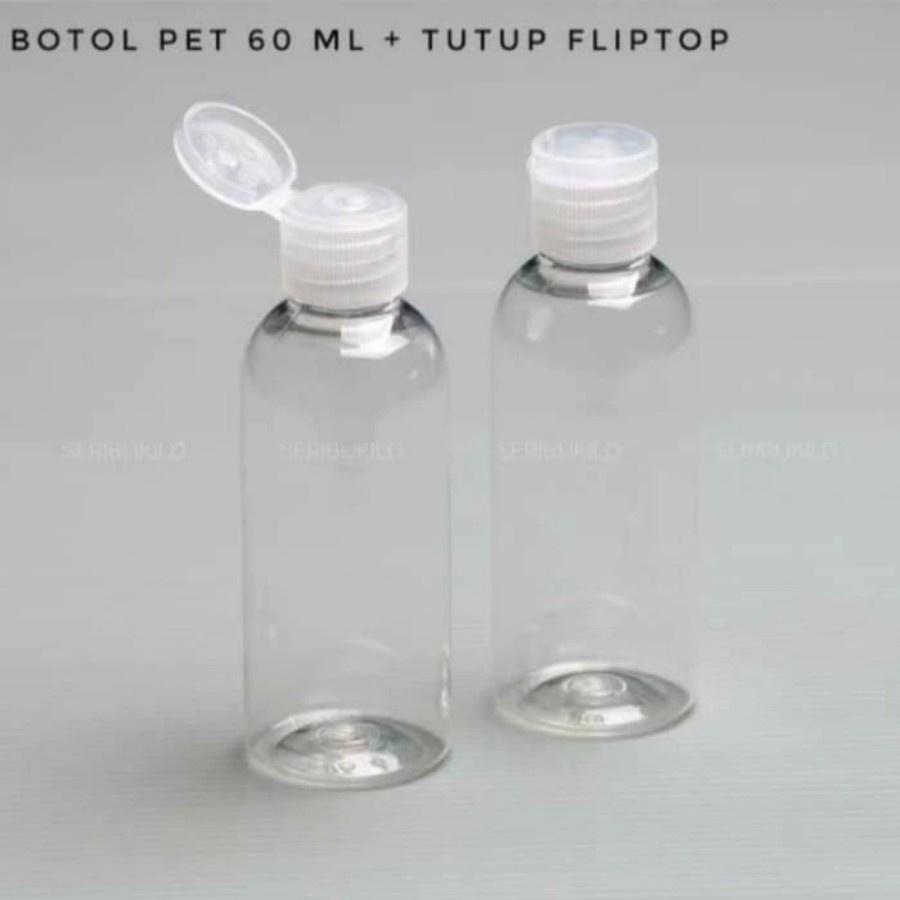 Jual BOTOL PET 60 ML FLIP TOP NATURAL | Shopee Indonesia