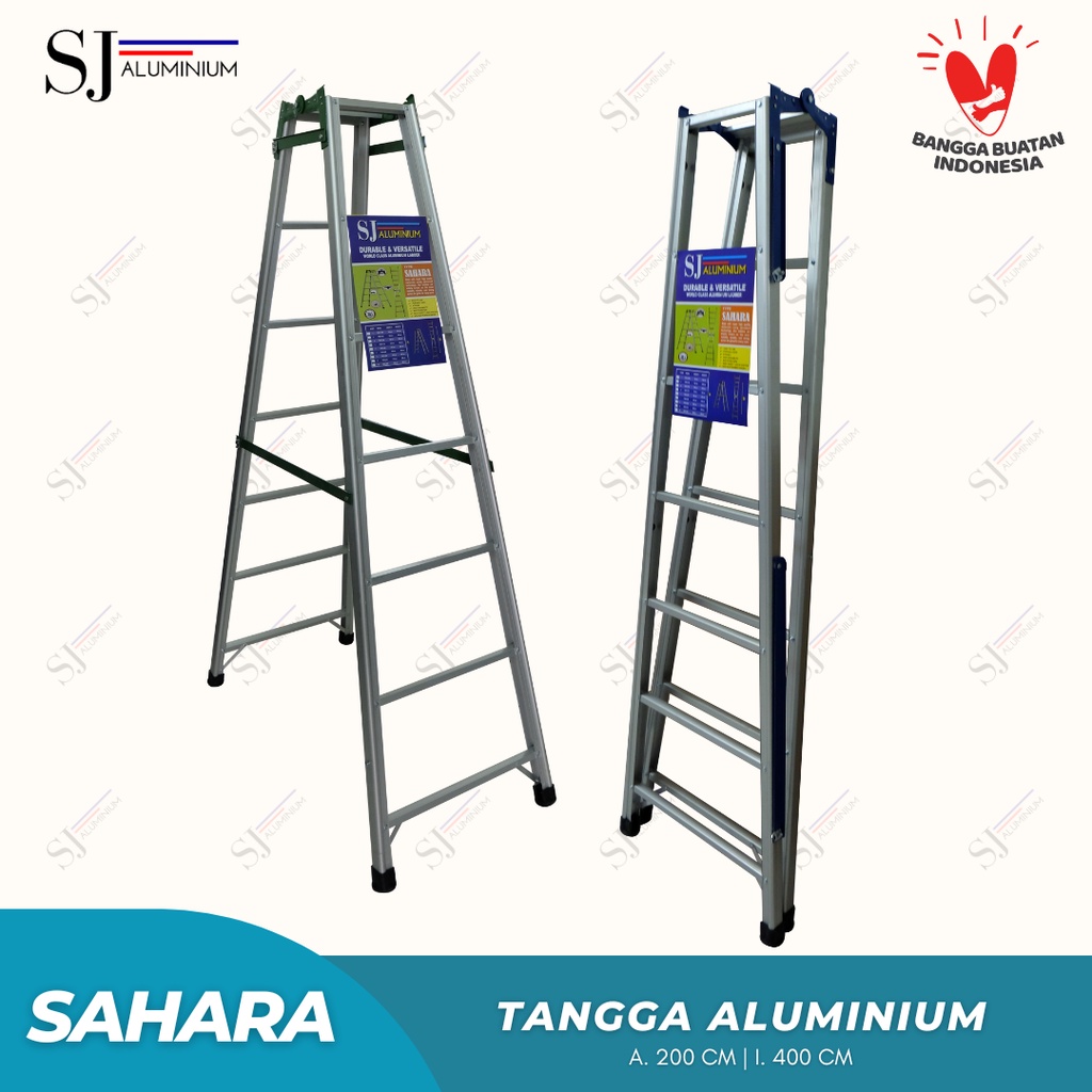 Jual Tangga Lipat Aluminium Sahara Jumbo Ladder Multifungsi 200KG ...