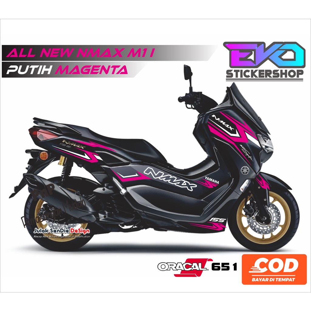 Jual STIKER ALL NEW NMAX HITAM CUTTING STICKER STRIPING NMAX 2020 2021 ...