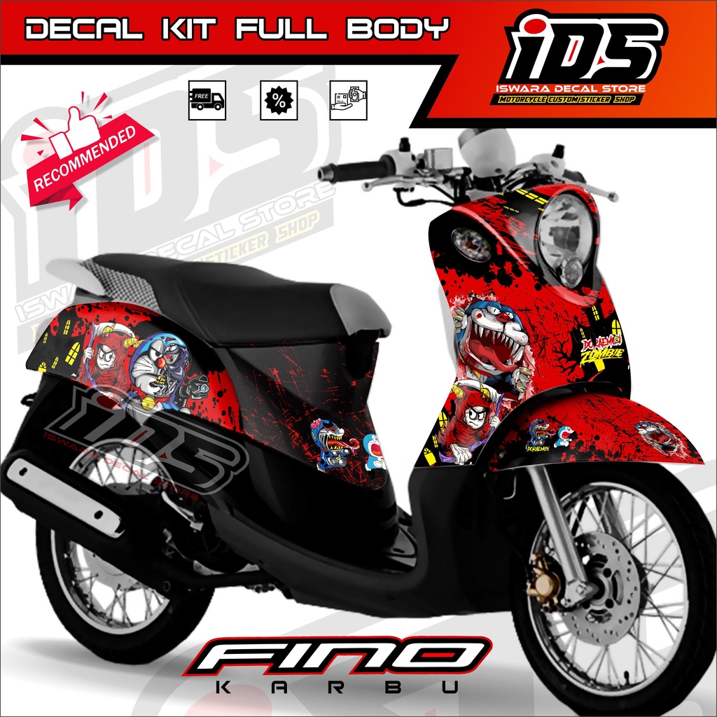 Jual Decal Stiker Fino Karbu Full Body Stiker Motor Yamaha Fino Karbu ...
