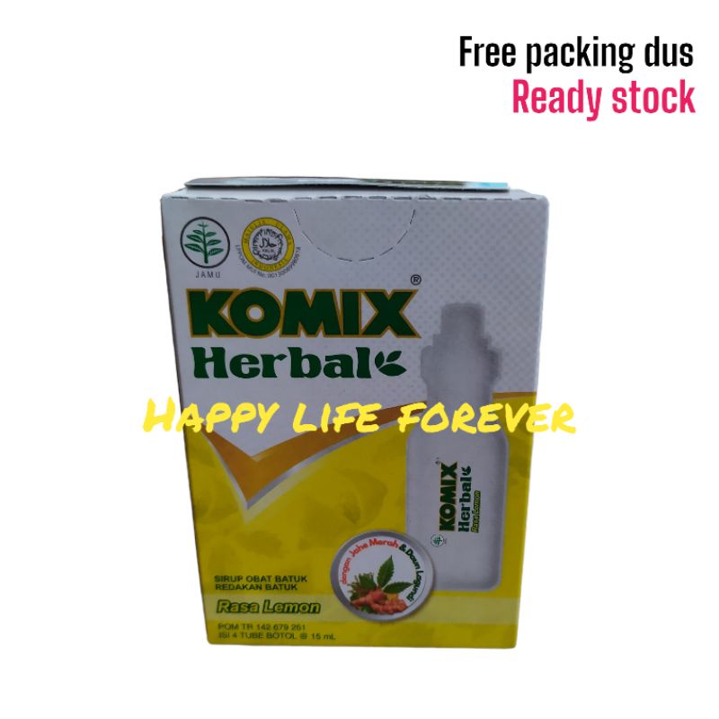 Jual Komix Herbal - Sirup Obat Batuk - Rasa Lemon - isi 4 tube botol ...