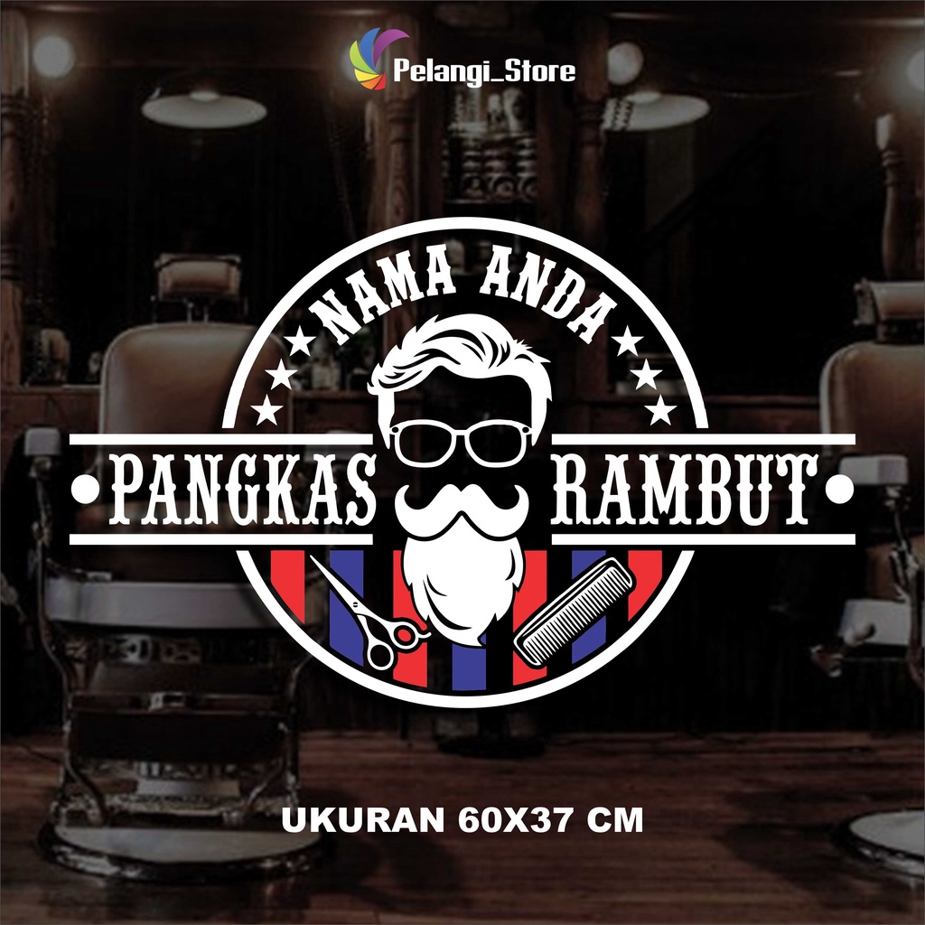Jual Wall Sticker Wall Sticker Stiker Barbershop Stiker Pangkas Rambut ...