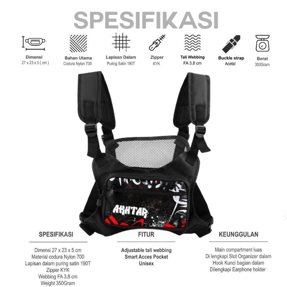 Jual Akhtar Tas Pria Simpel Tas Dada Tactical Rig Bag Outdoor | Shopee ...