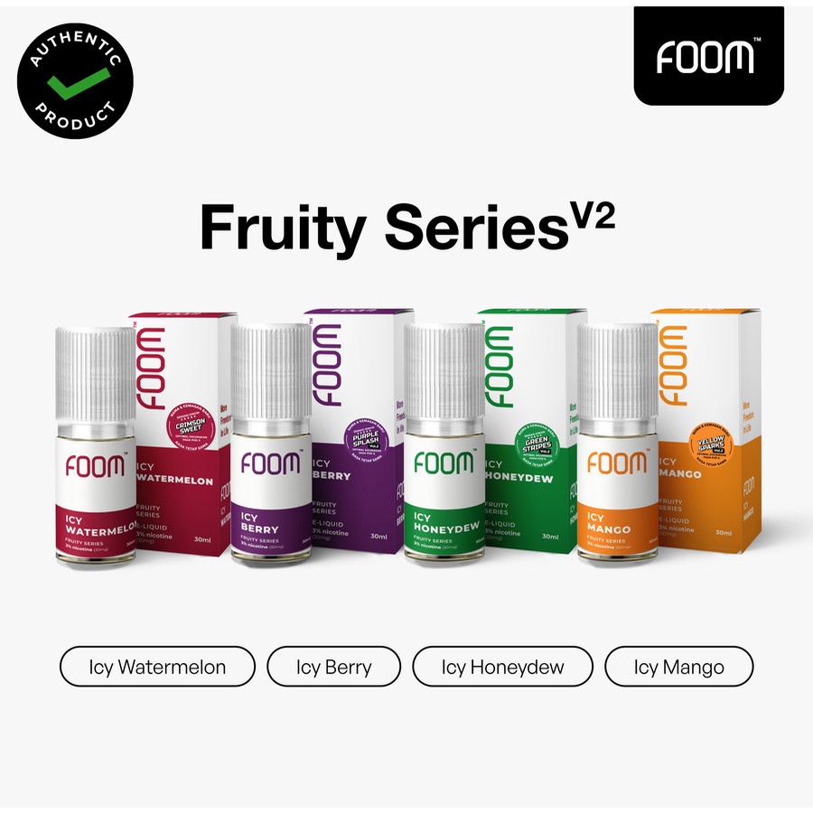 Jual Foom Salt Nic Fruity Series V2 30ML by Foom Lab - Liquid Vape ...
