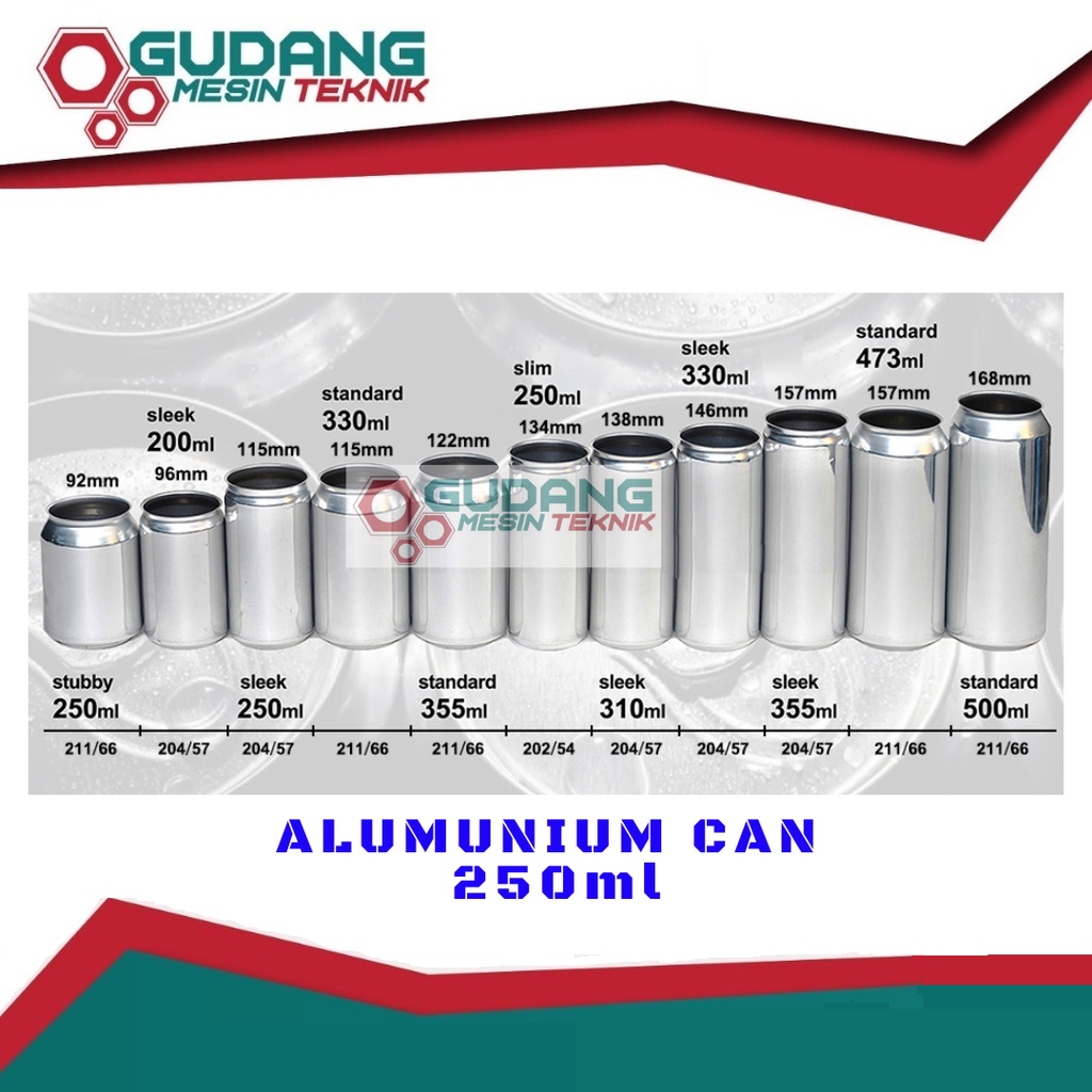 Jual Botol Alu Can Kaleng Alumunium 250ml 1 Dus Isi 190 pcs | Shopee ...
