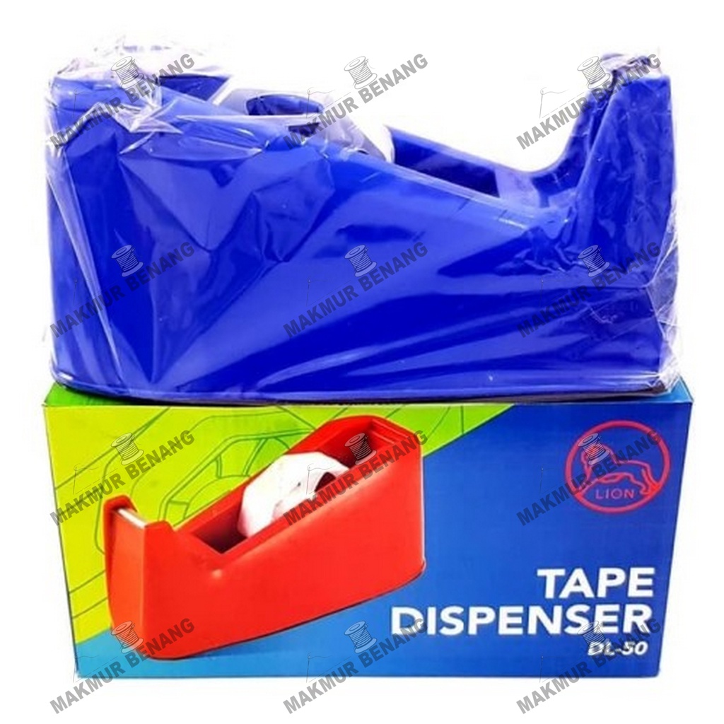 Jual tape dispenser / tempat isolasi lakban warna random merk lion ...