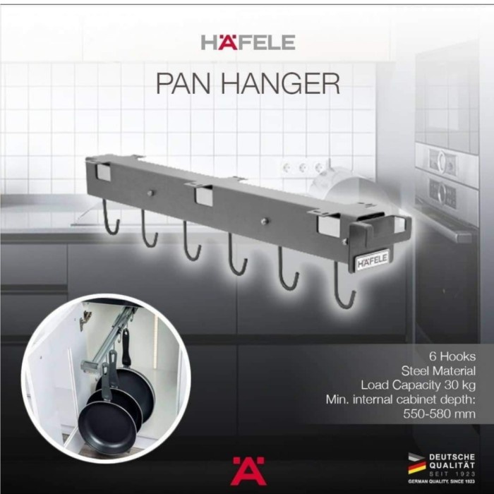 Jual Rak Dapur Hafele Pan Hanger Rack Rak Simpan Gantung Tarik Teflon ...