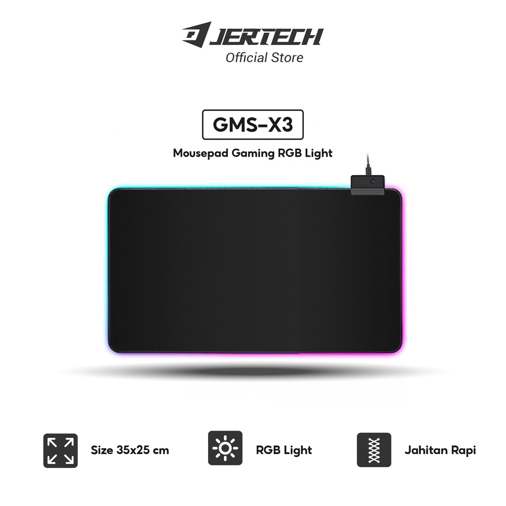 Jual JERTECH Mousepad Gaming GMS-X3 RGB Control High Precision | Shopee ...