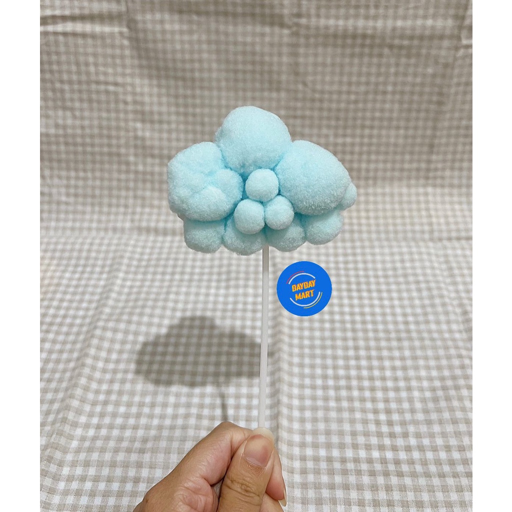 Jual Topper Kue Pom Awan / Topper Cake Cloud / Topper 3D Awan Premium ...
