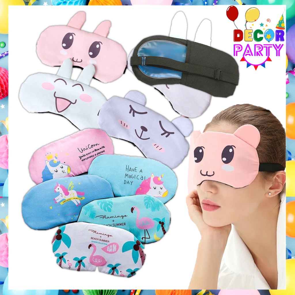 Jual DP Penutup Mata Cooling Gel Karakter Lucu Sleep Mask Travel ...