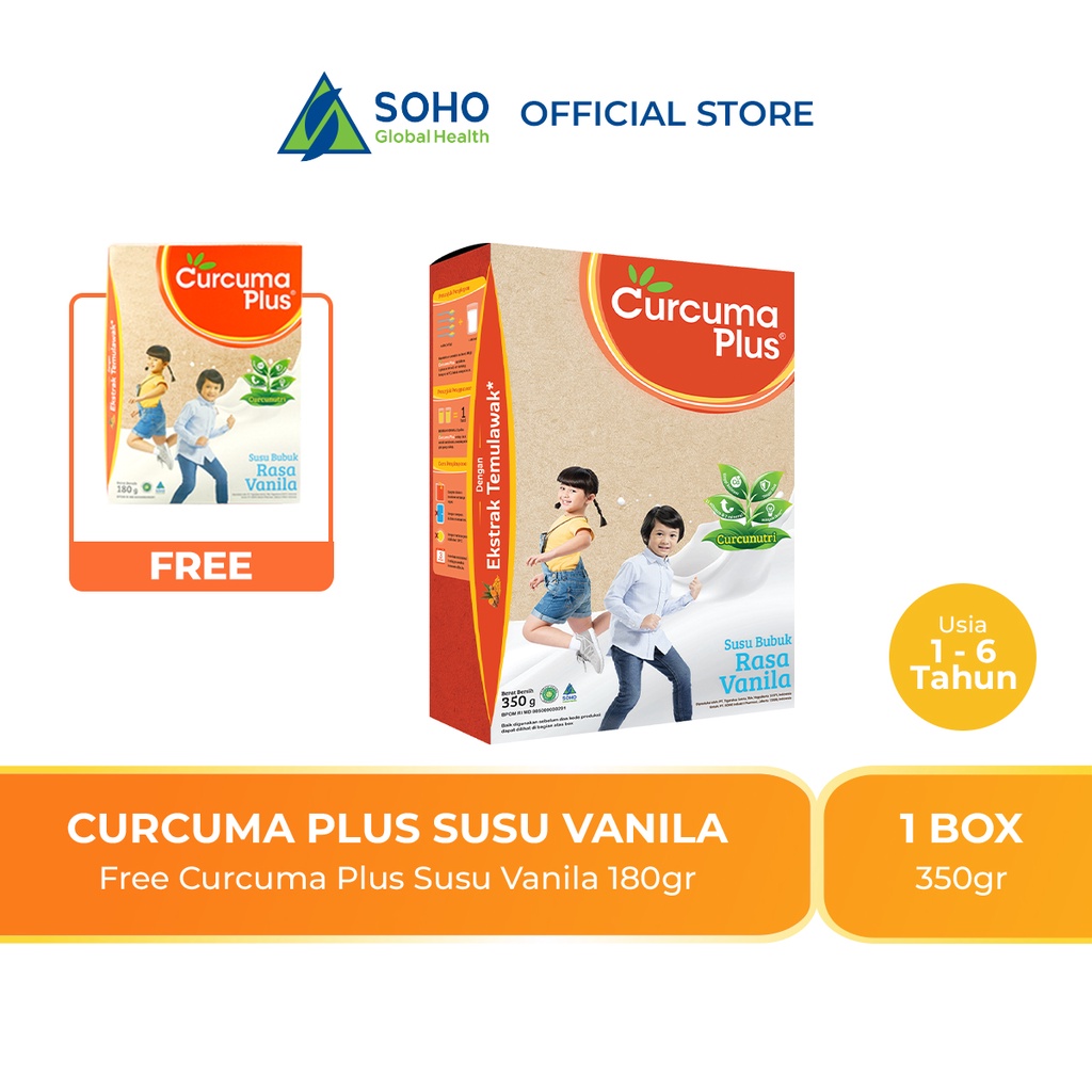 Jual Curcuma Plus Susu Bubuk Ekstrak Temulawak Vanilla 350gr FREE ... Jual Curcuma Plus Susu Bubuk Ekstrak Temulawak Vanilla 350gr FREE ...