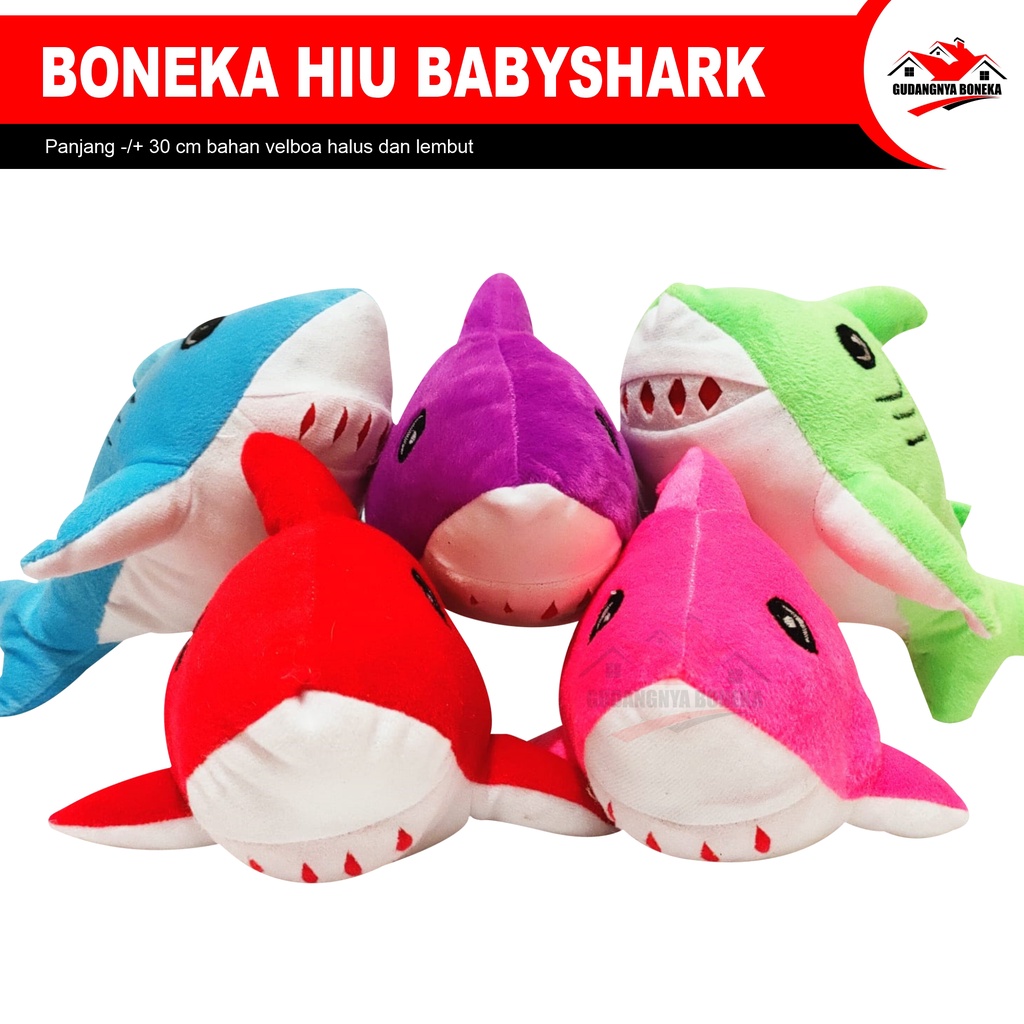 Jual BONEKA IKAN HIU BABY SHARK PANJANG 30 CM BAHAN HALUS DAN LEMBUT ...