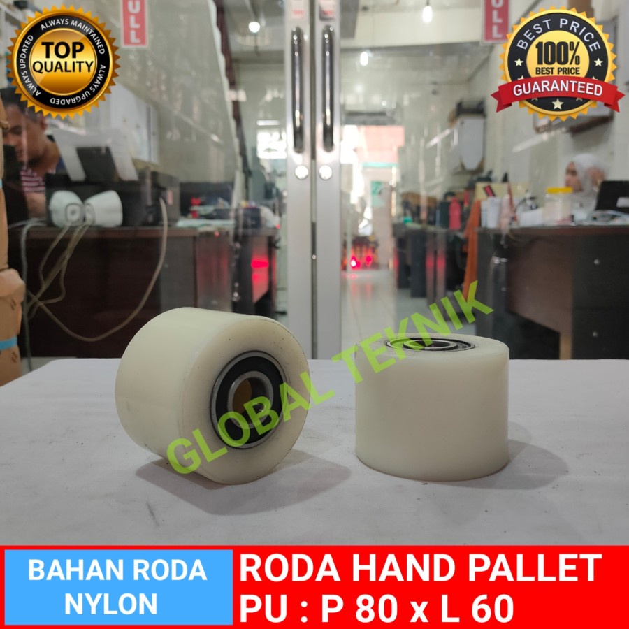 Jual RODA HAND PALLET PALET 80 X 60 MM NYLON | Shopee Indonesia