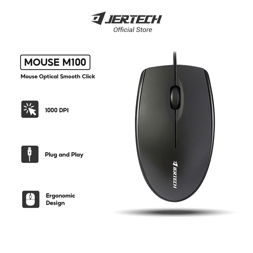 Jual JERTECH Mouse Optical Kabel Usb M100 Symmetrical Design, Sensitive, Durable & Smooth ...