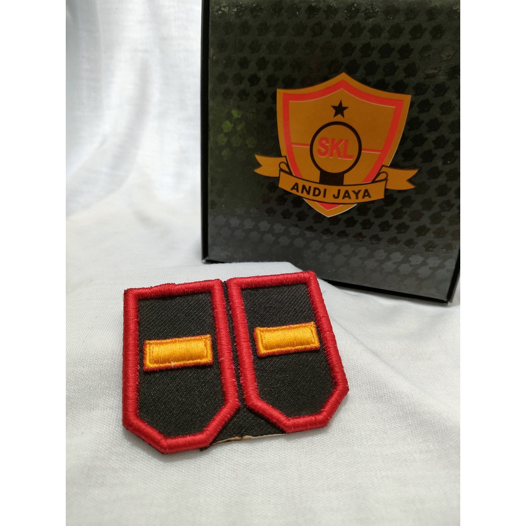 Jual Tanda Pangkat Bordir Timbul Ipda Lis Merah | Shopee Indonesia