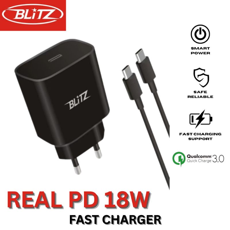 Jual BLiTZ CB-318 Power Delivery 18W Real Fast Charging Qualcomm QC3.0 ...
