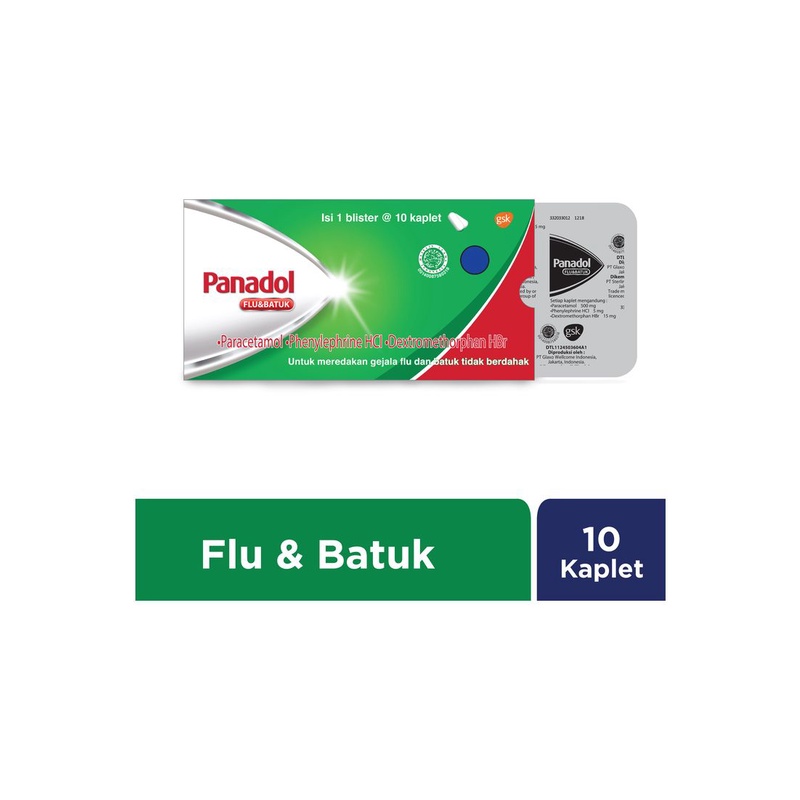Jual Panadol Hijau Flu dan Batuk - 1 Blister / Strip 10 Tablet | Shopee ...