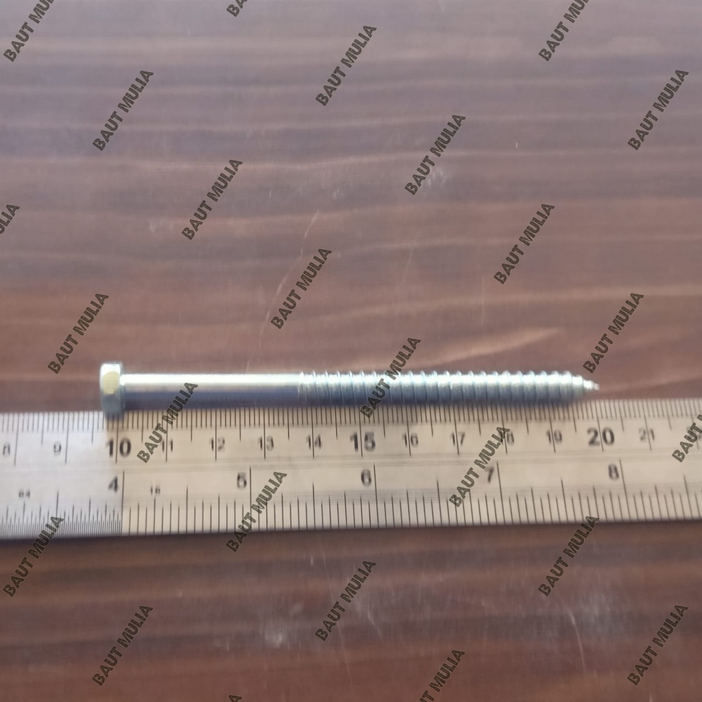 Jual BAUT FISHER 5/16 X 4 PANJANG 10 CM DESKRUP DECKSREW LAG SCREW BAUT ...