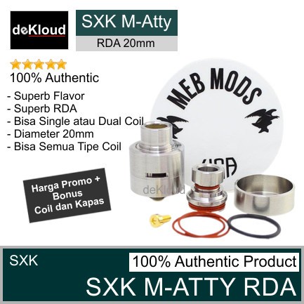 Jual SXK M-ATTY RDA | MATTY 20mm | Single dan Dual Coil | Shopee Indonesia