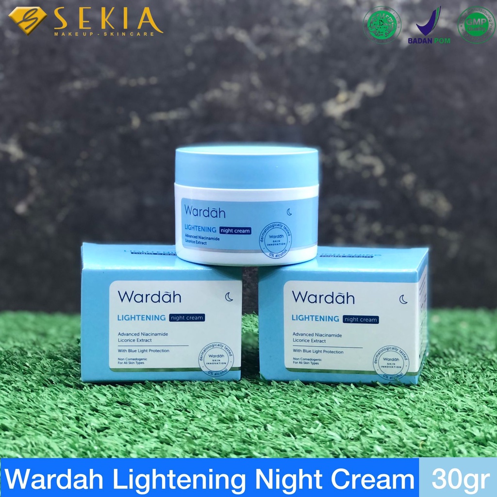 Jual Wardah Lightening Night Cream 30gr / Wardah Cream Malam | Shopee ...