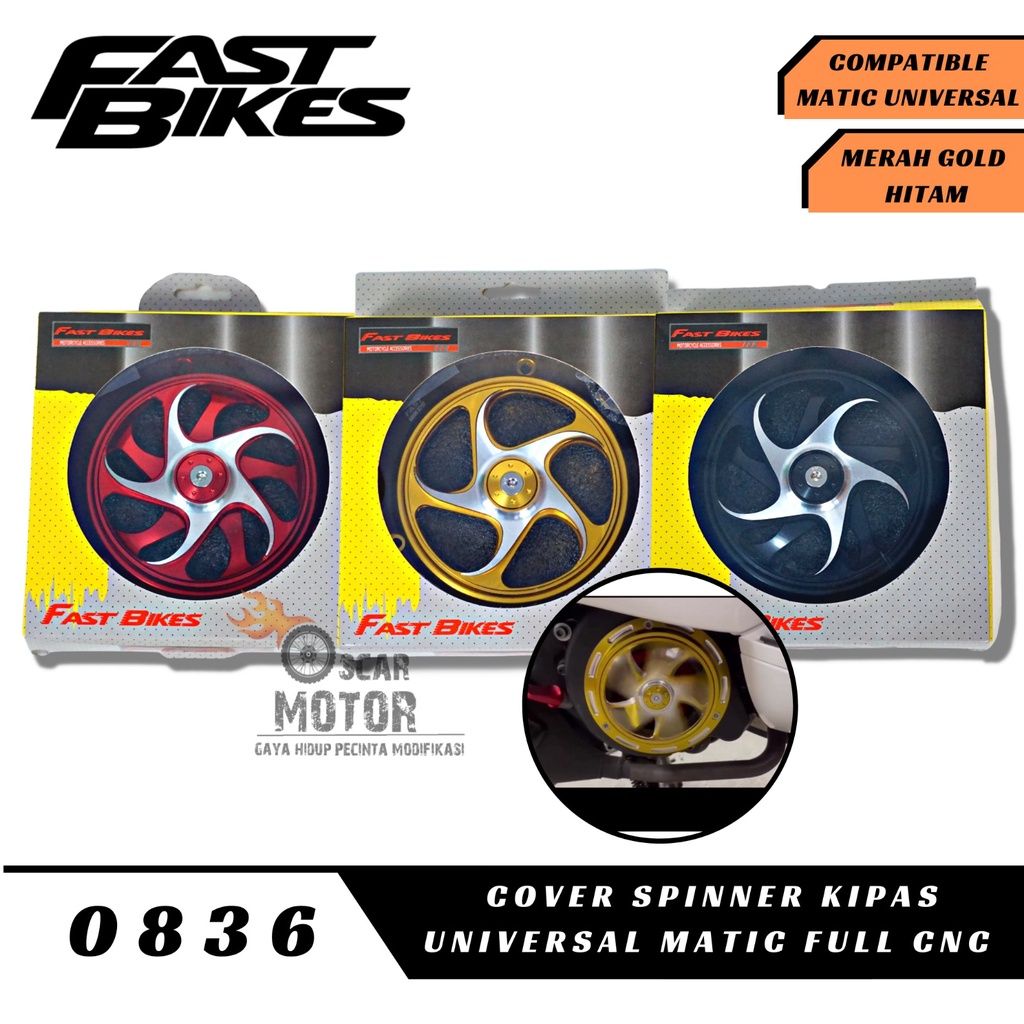 Jual Cover Spinner Kipas Universal Matic Full CNC fan kipas fastbikes ...